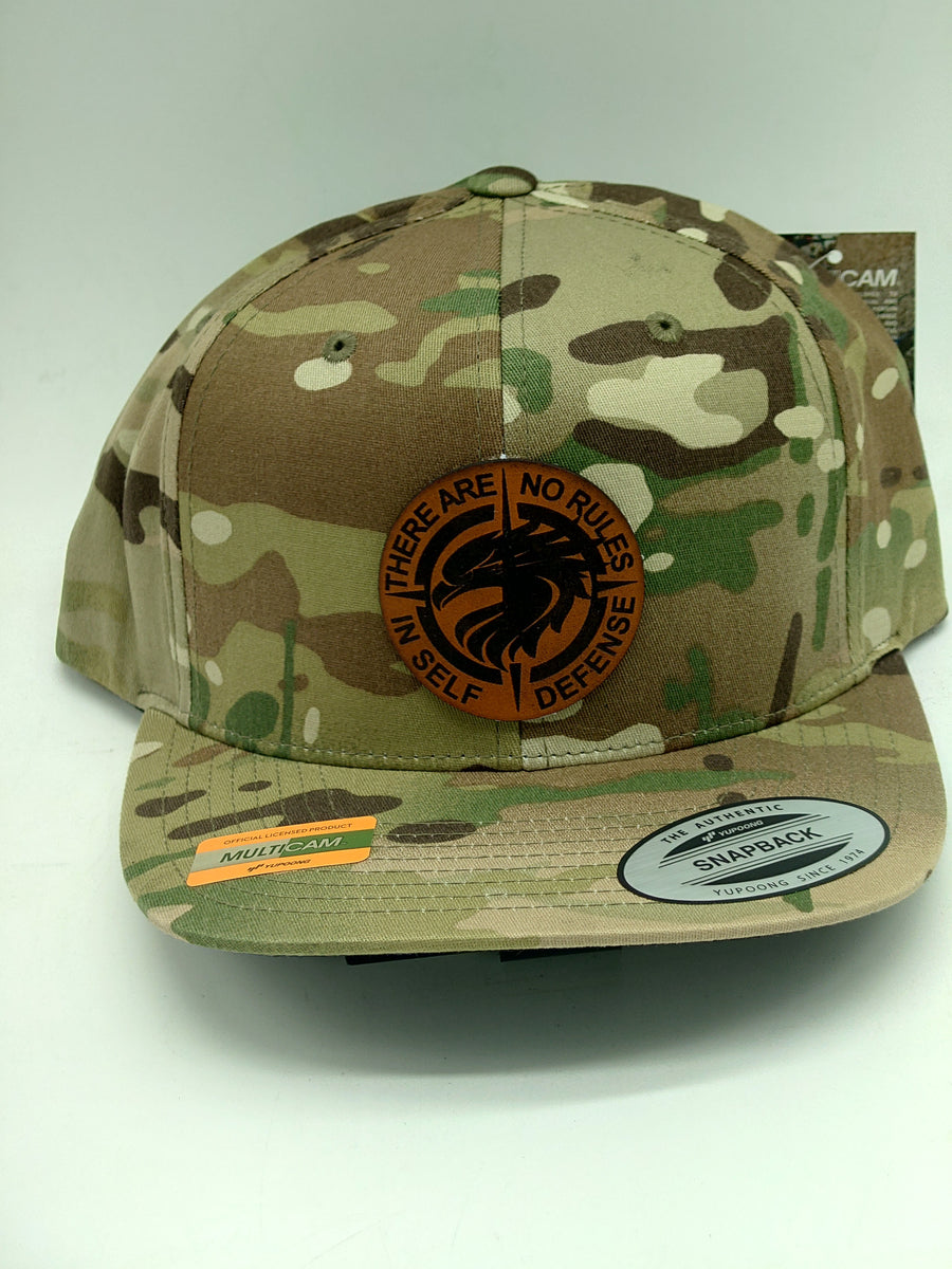 Leather Patch Multicam Hat - "There Are No Rules In Self Defense" – Fenix Ammunition